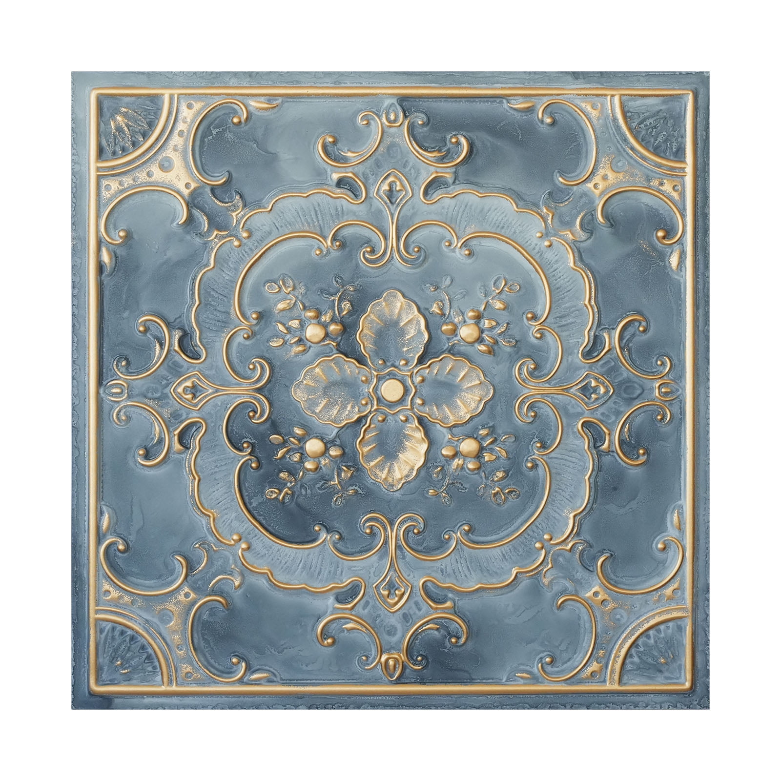 Faux tin ceiling tiles 3D embossed wall panels for Cafes and Bars PL19 ...