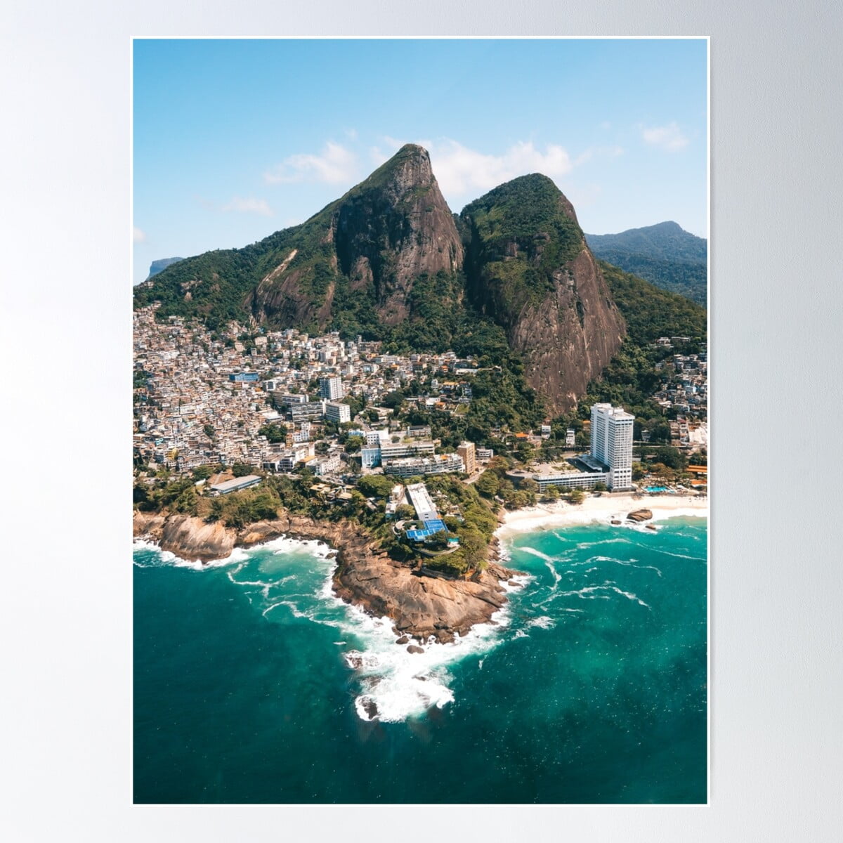 Favela Vigidal Helicopter View In Rio De Janeiro Poster Wall Art ...