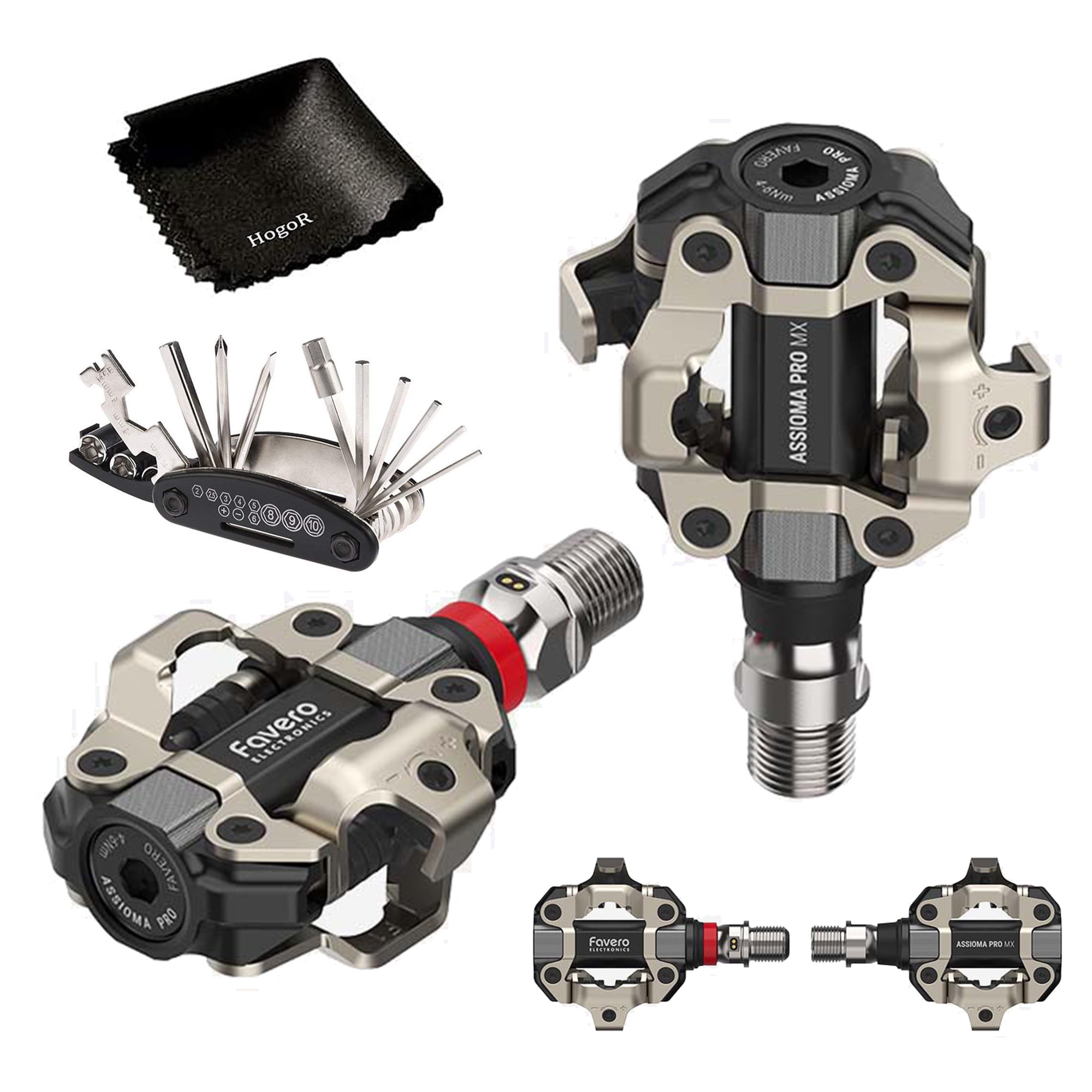 Favero Assioma PRO MX-1: MTB & Gravel Power Meter Pedals Bundle with ...