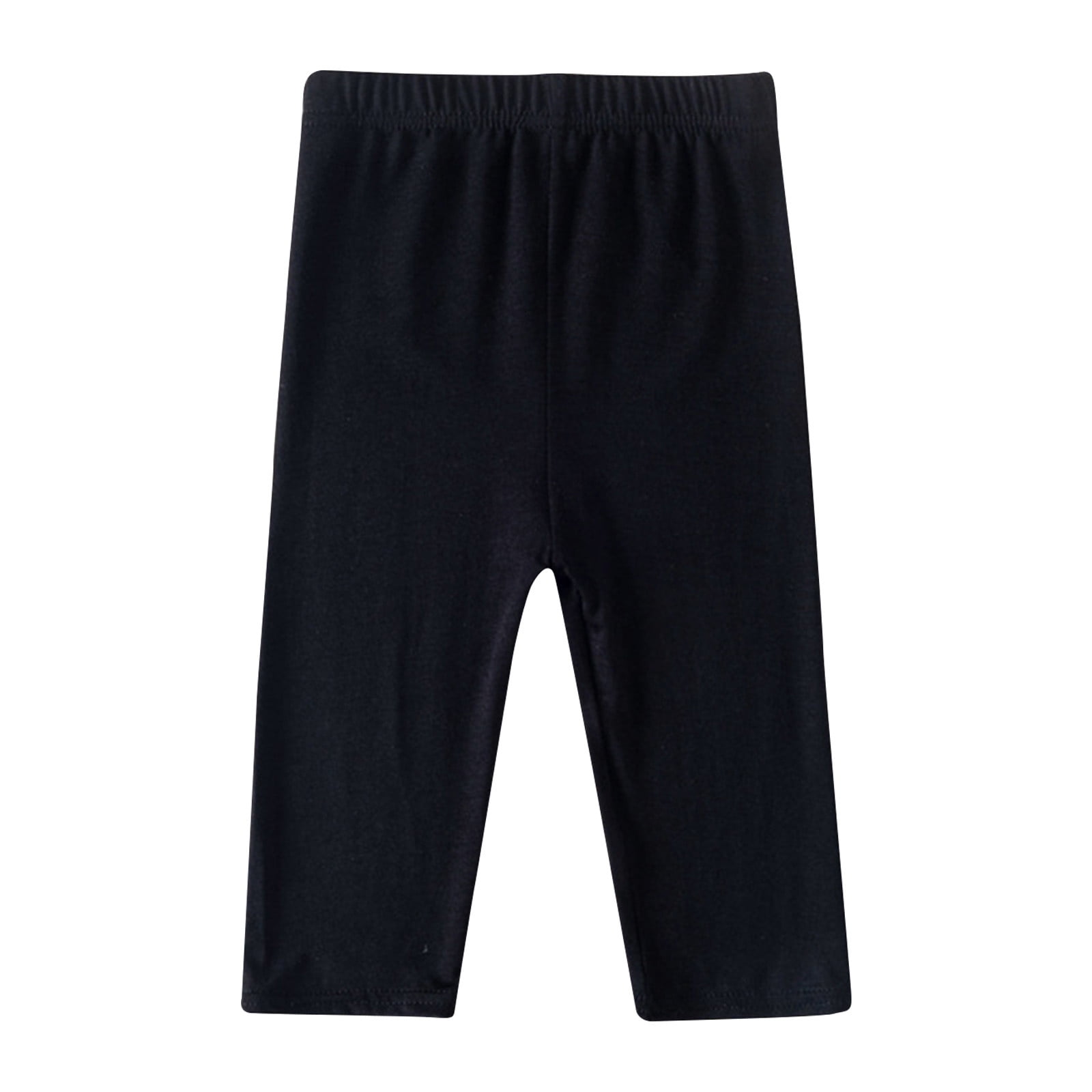 Favoffer 1-4 Pack Girls Solid Capri Leggings, Knee Length Stretchy ...