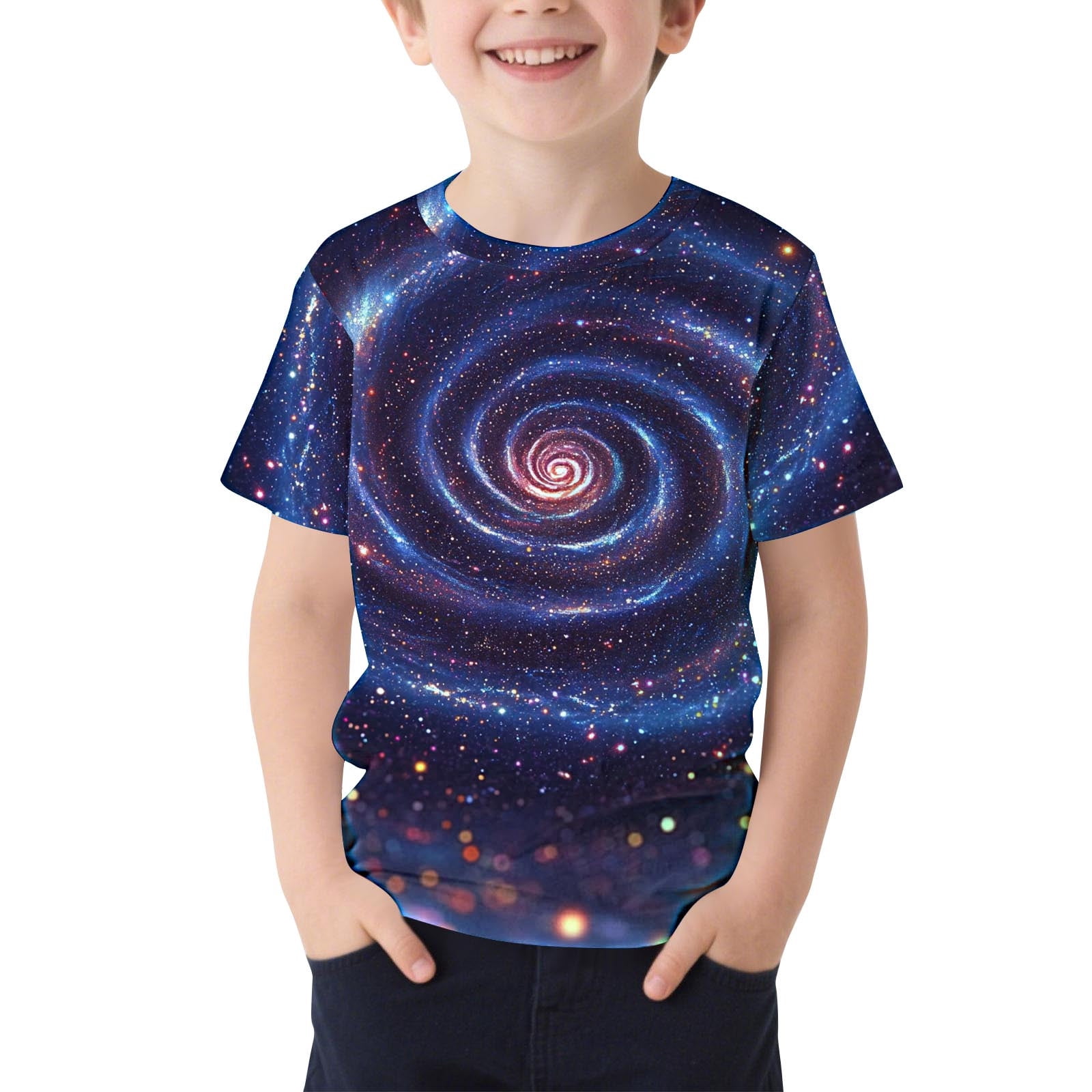 Favoffer Big Kids Boys Girls Short Sleeve Tee Summer Star Graphic Soft ...