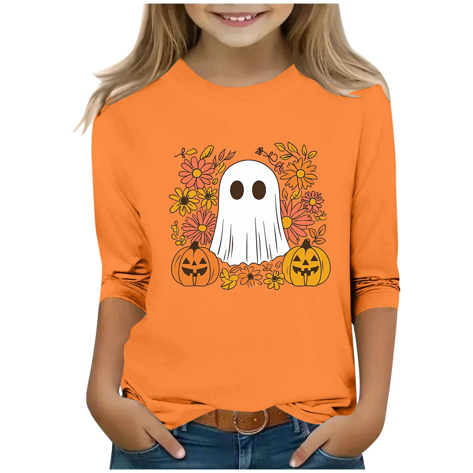 Favoffer Fall Unisex Kids' Graphic 3/4 Sleeve Tee Base Layer Casual ...