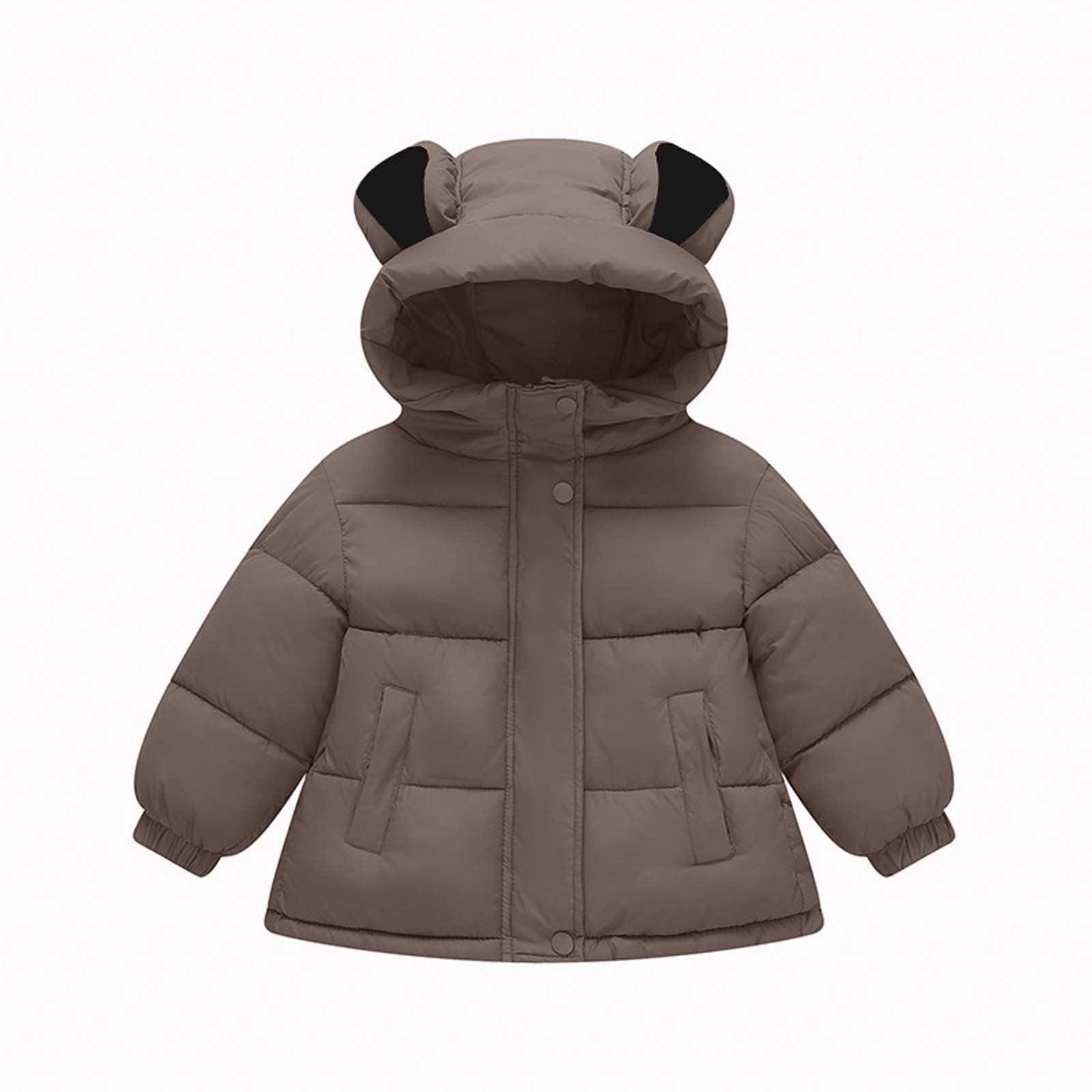 Favoffer Fall Winter Toddler Hooded Fleec Coat Adorable Bear Ear ...