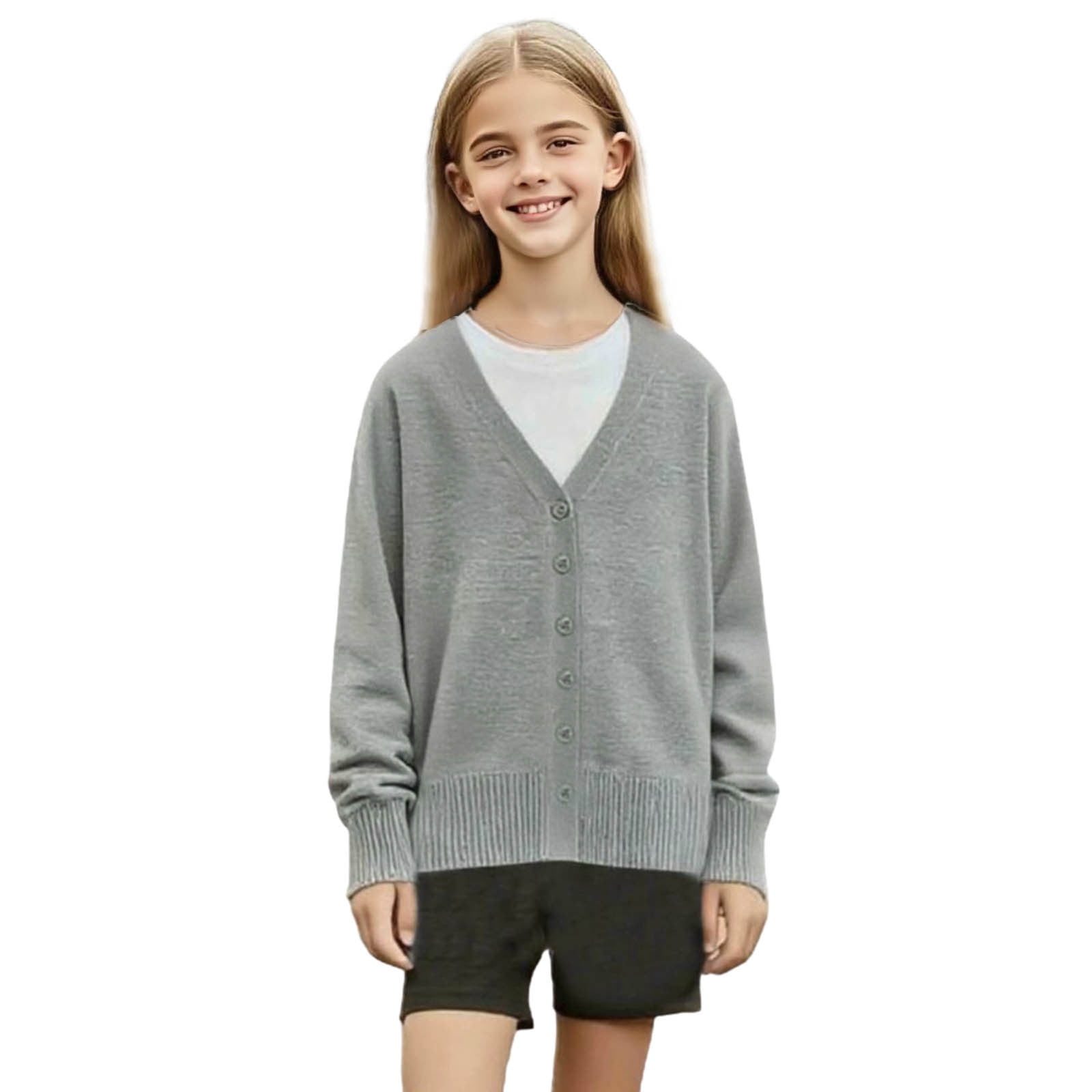 Favoffer Girls' Fall Winter Long Sweater Casual Jacket, Solid Color ...