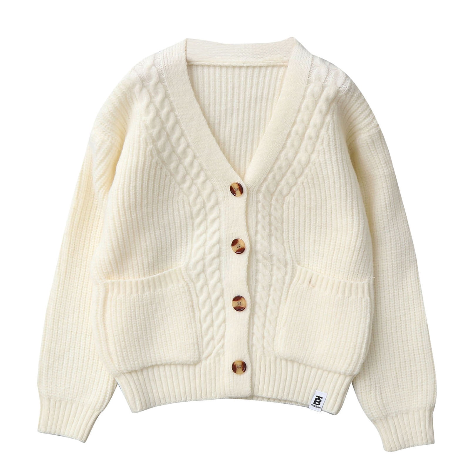 Favoffer Girls V Neck Cardigan Stripe Button Cotton Sweaters Fall ...