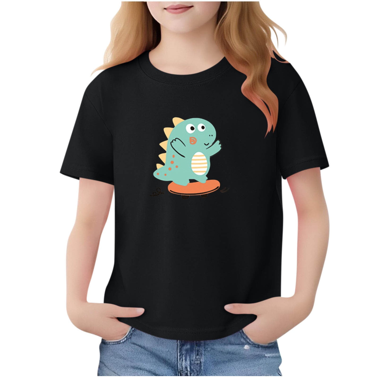Favoffer Toddler Girls Short Sleeve Tee Summer Bunny Print Cute Round ...