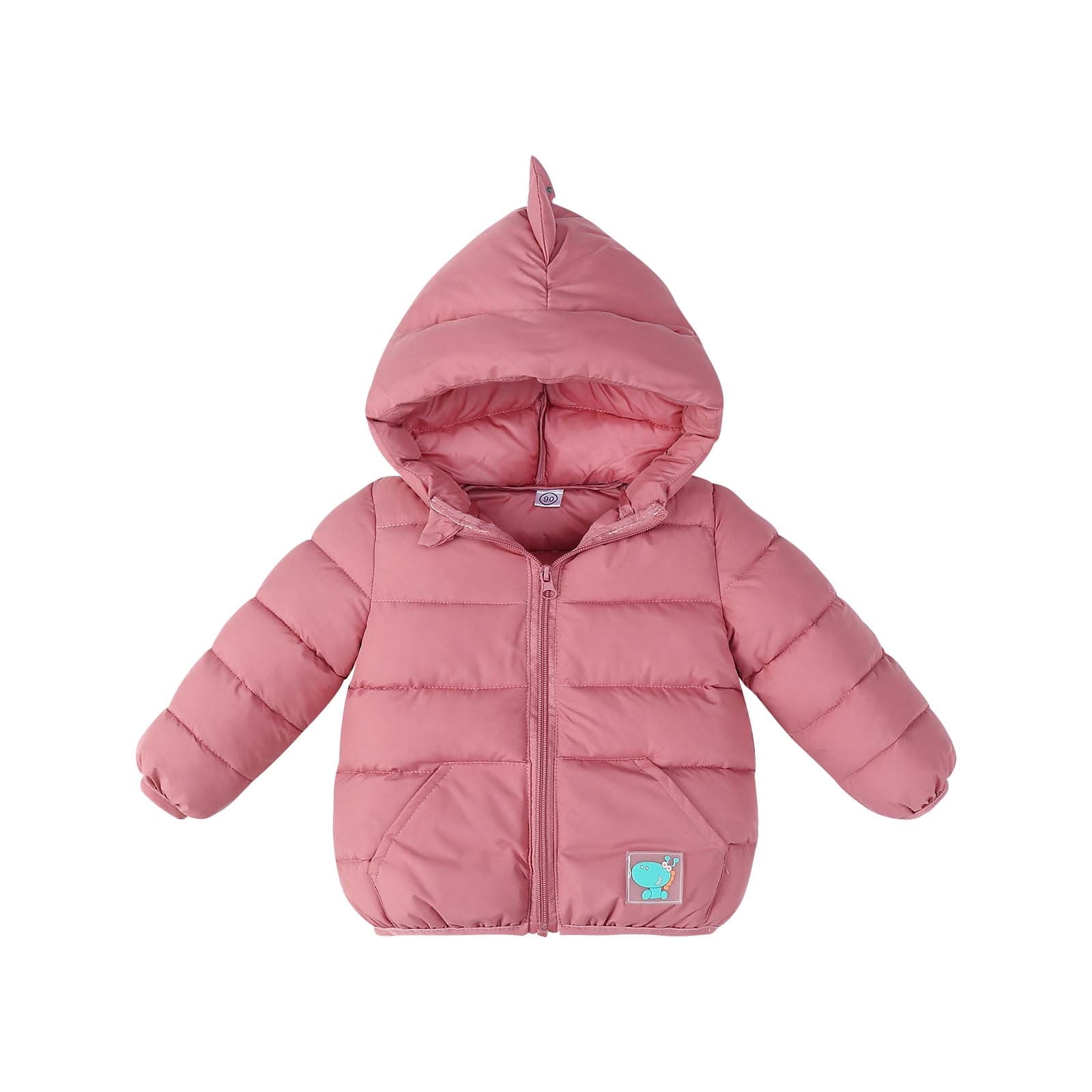 Favoffer Winter Unisex Toddler Kids Solid Color Dinosaur Fleece-Lined ...