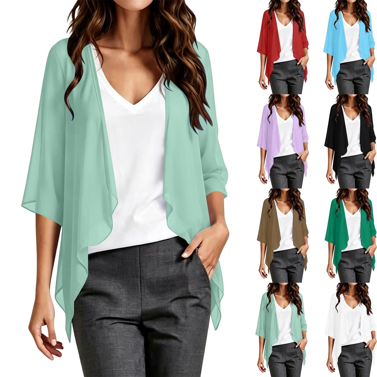 Favoffer Women's Airy Shirts Open Front Soft Touch Easy Cut Outdoor ...