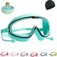 Aokelily Swimming Goggles Waterproof and Cap Set 4 in 1, UV 400 ...