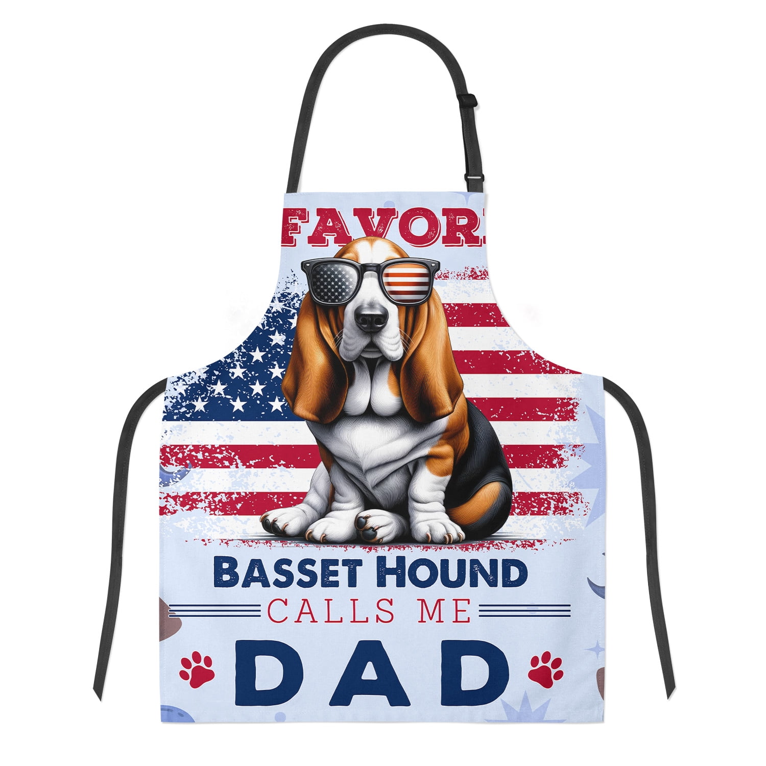 My Favorite Basset Hound Calls Me Dad. Happy Father's Day Apron Bassets ...