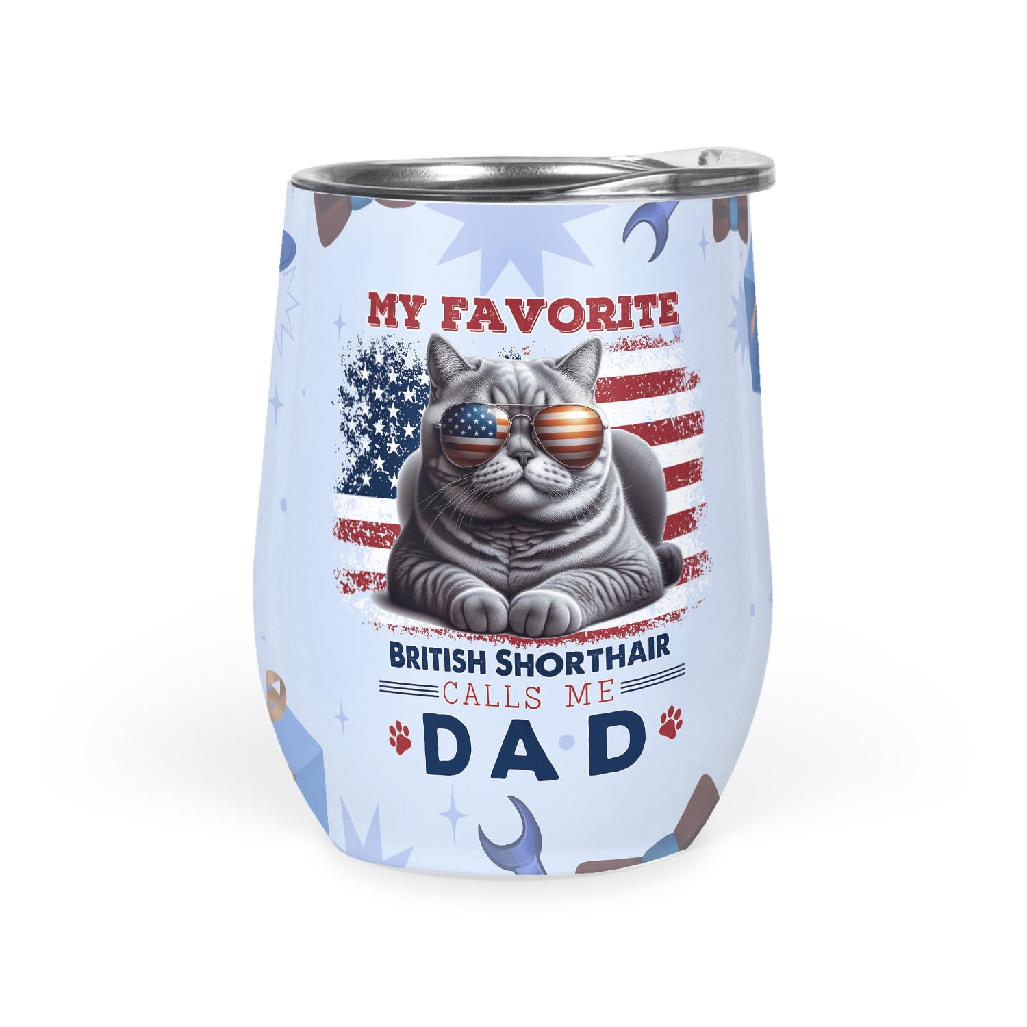 My Favorite British Shorthair Calls Me Dad. Happy Father's Day 12oz ...