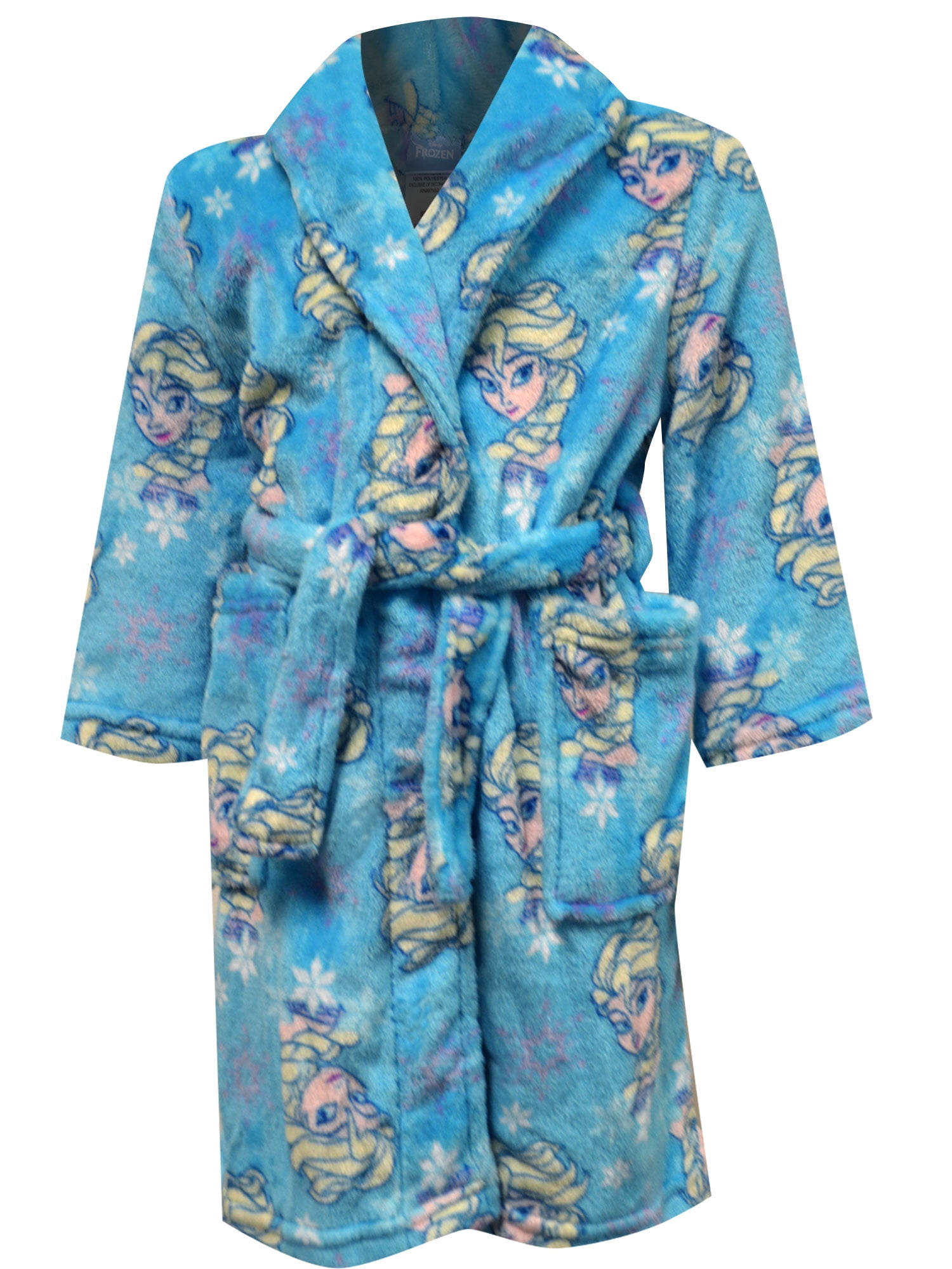 Favorite Characters Girls Disney Frozen Elsa Cozy Blue Plush Robe (8 ...