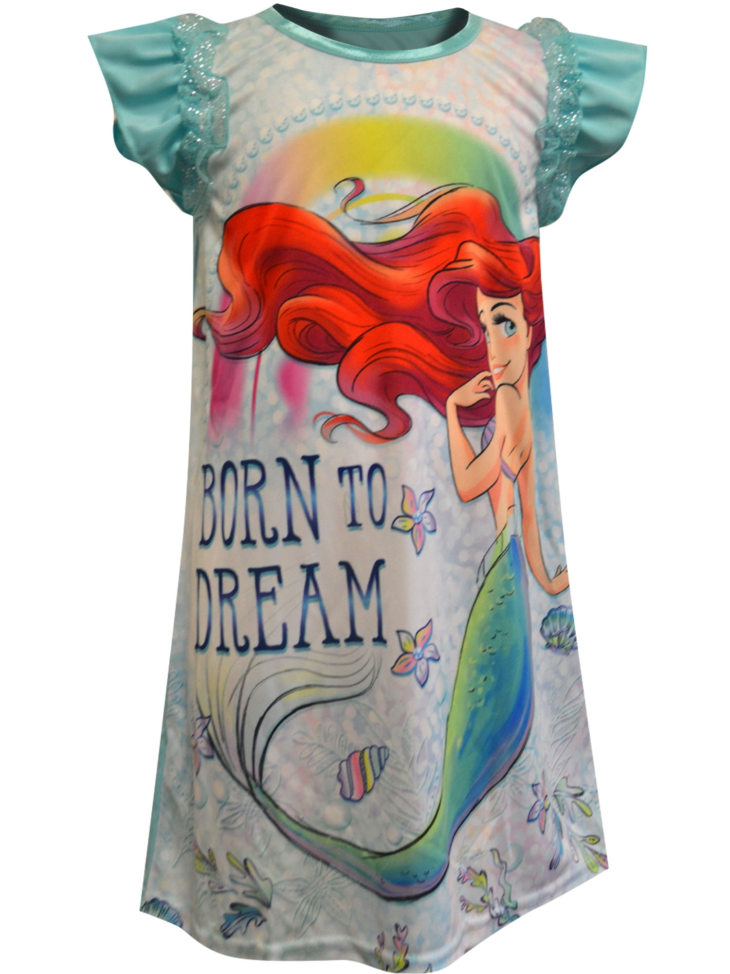 Favorite Characters Girls Disney Princess Nightgown, Ariel Mermaid ...