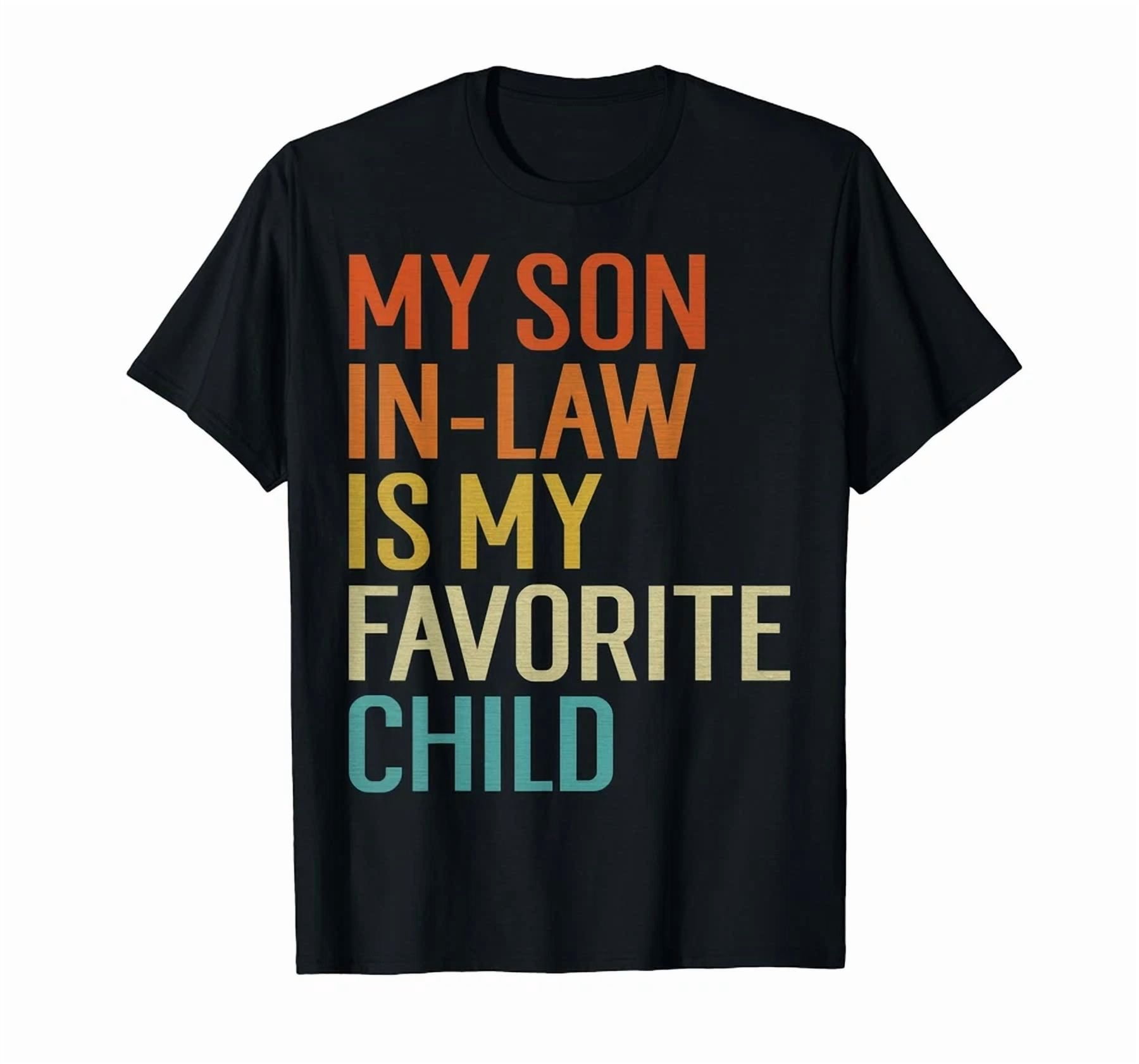 Favorite Child In Law Funny Family Relationship Retro Art Graphic Tee ...