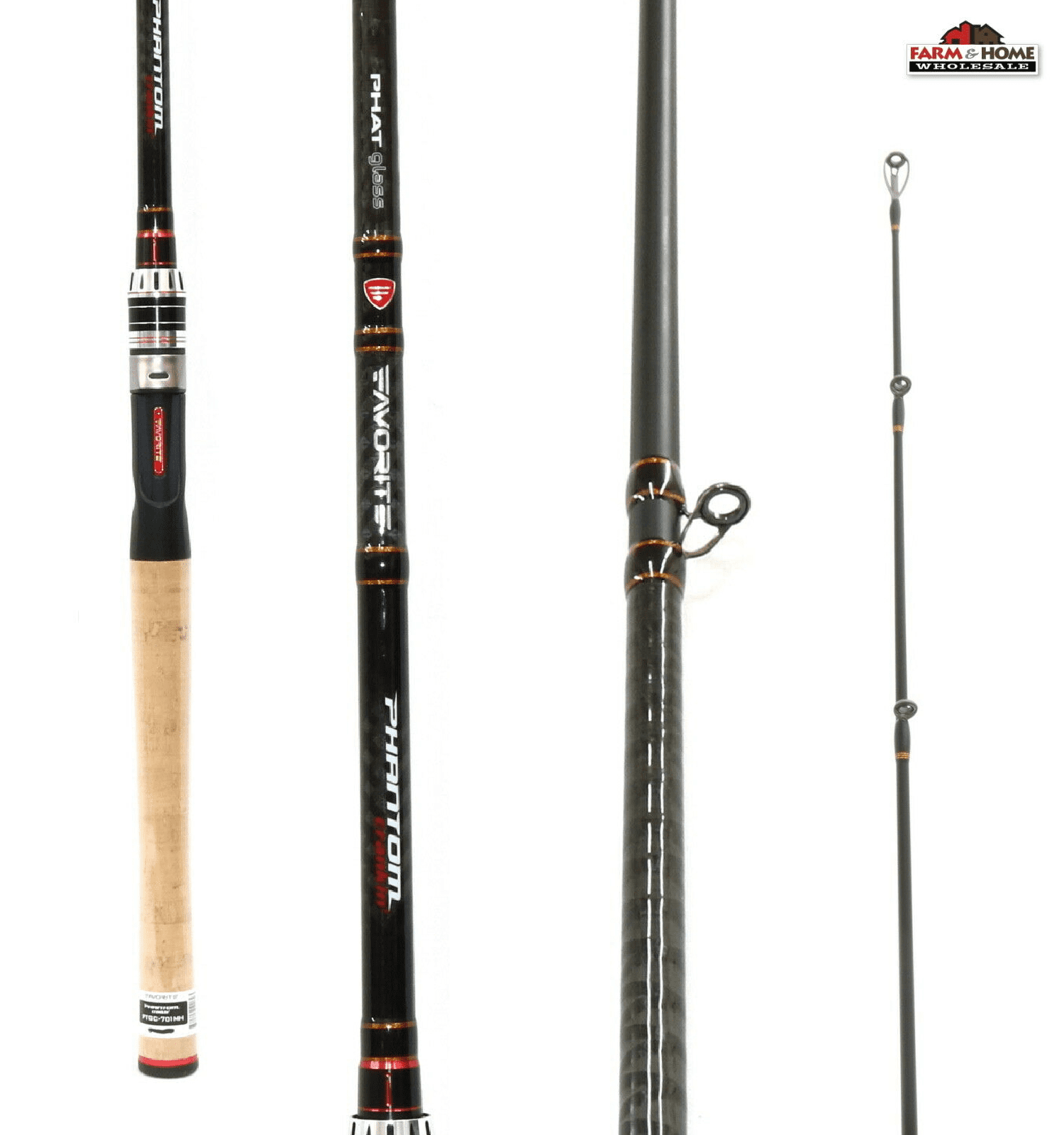 Favorite Favorite Phantom Glass Casting Rod, Medium-Heavy,, 7'0 ...