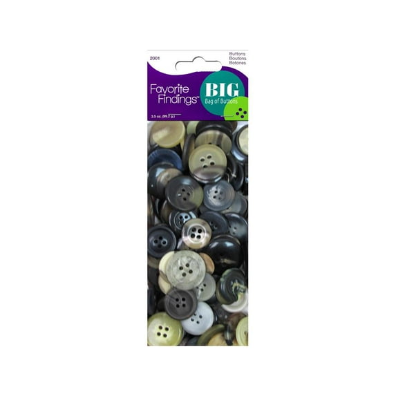 Favorite Findings Big Bag of Natural Buttons, 4 Oz. - Walmart.com