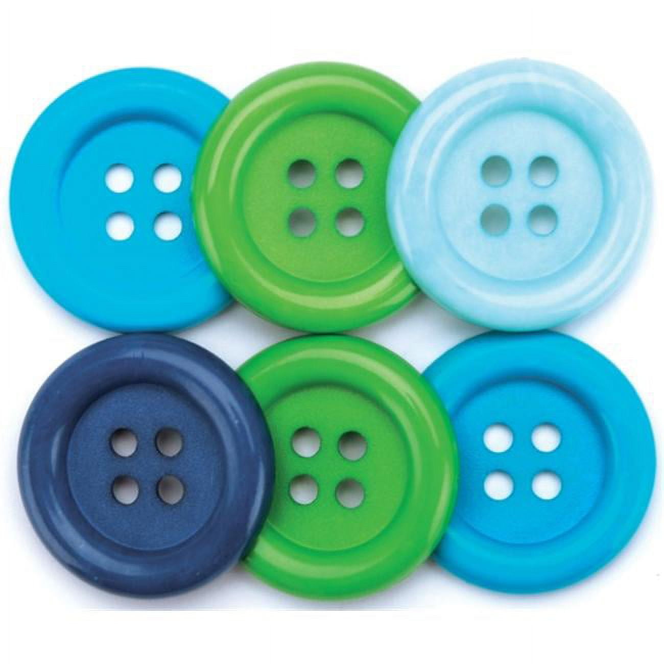 Blumenthal Lansing Favorite Findings Big Basic Buttons, 6/Pkg, Ocean ...