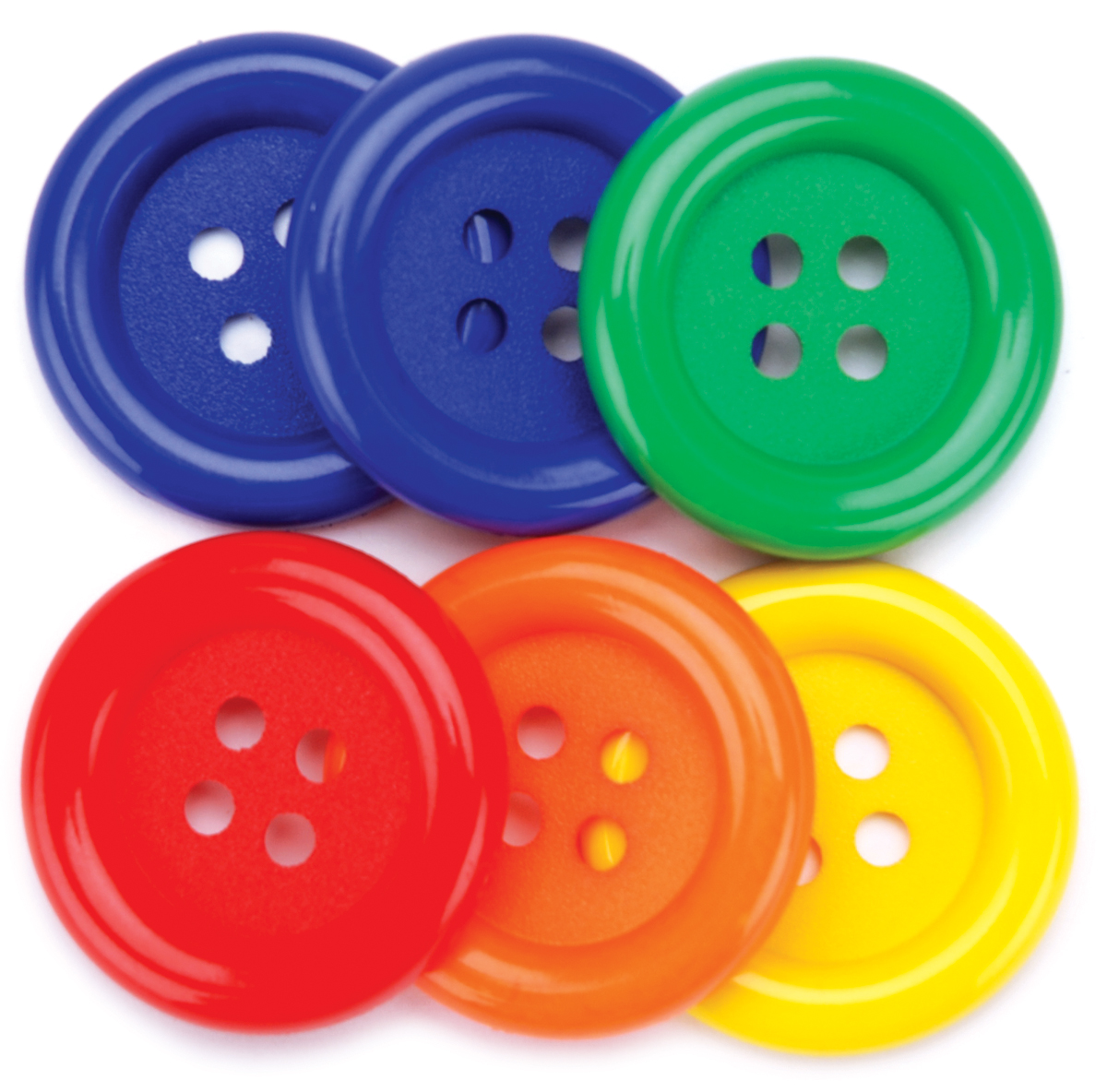 Favorite Findings Big Primary Buttons, 6 Count - Walmart.com