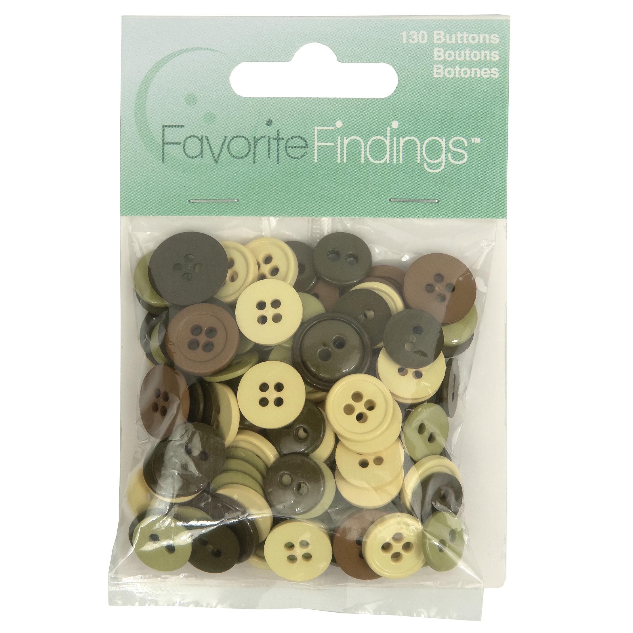 Favorite Findings Brown Basic Round Sew Thru Buttons, 130 Count ...