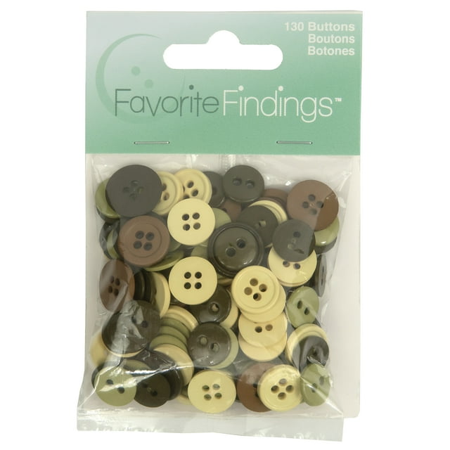 Favorite Findings Brown Basic Round Sew Thru Buttons, 130 Count ...