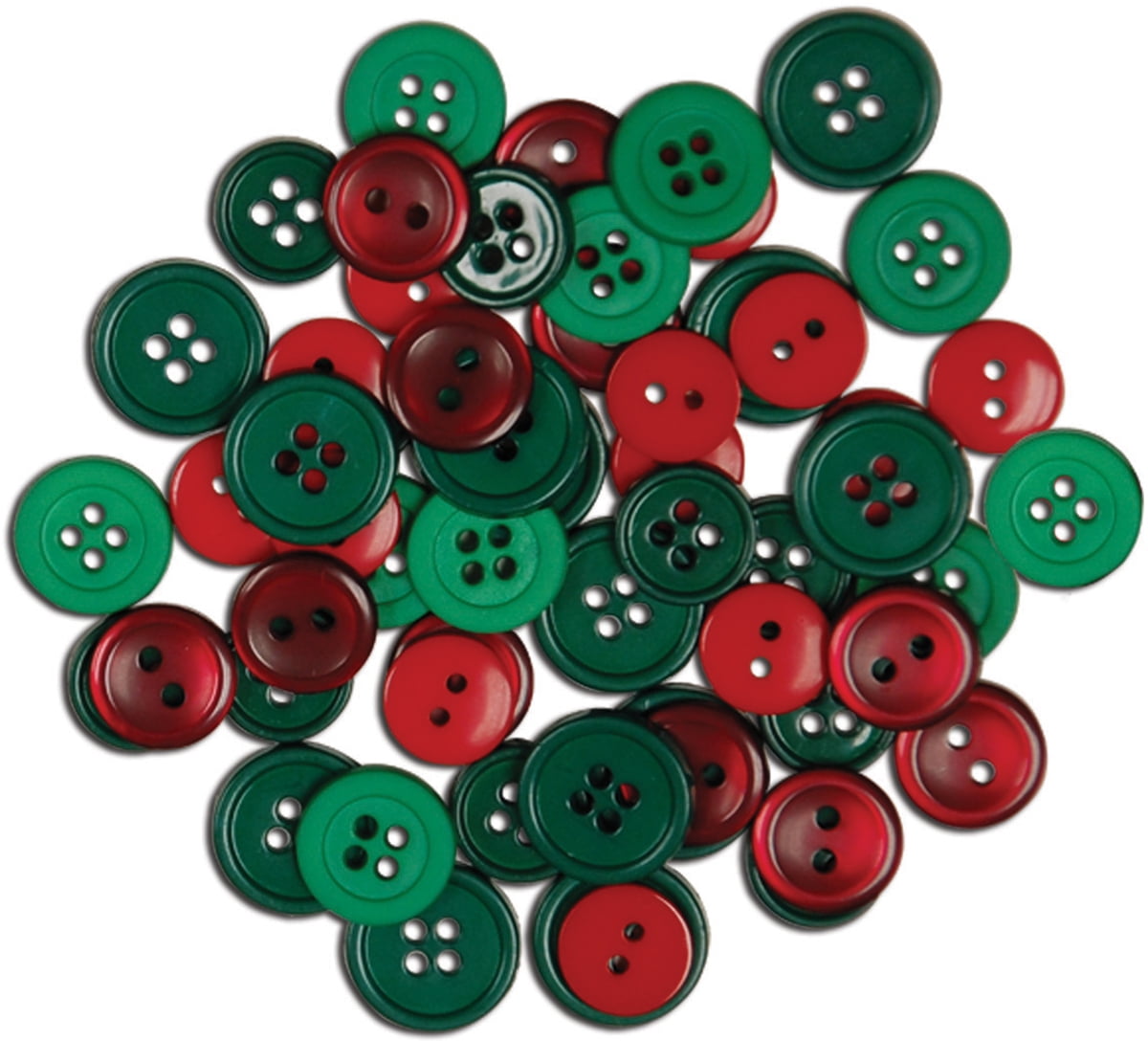 Favorite Findings Christmas Multi Color Sew Thru Buttons 130 Count for ...