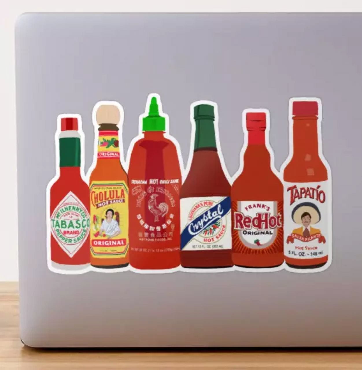 Favorite Hot Sauce Red Sauces Bottle Foodie Sticker Laptop Bumper Phone ...