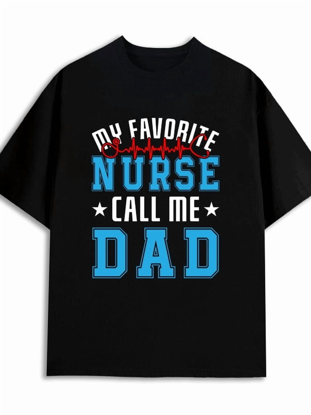 Favorite Nurse Dad men's Christmas 180G 100% Cotton black humor beach ...