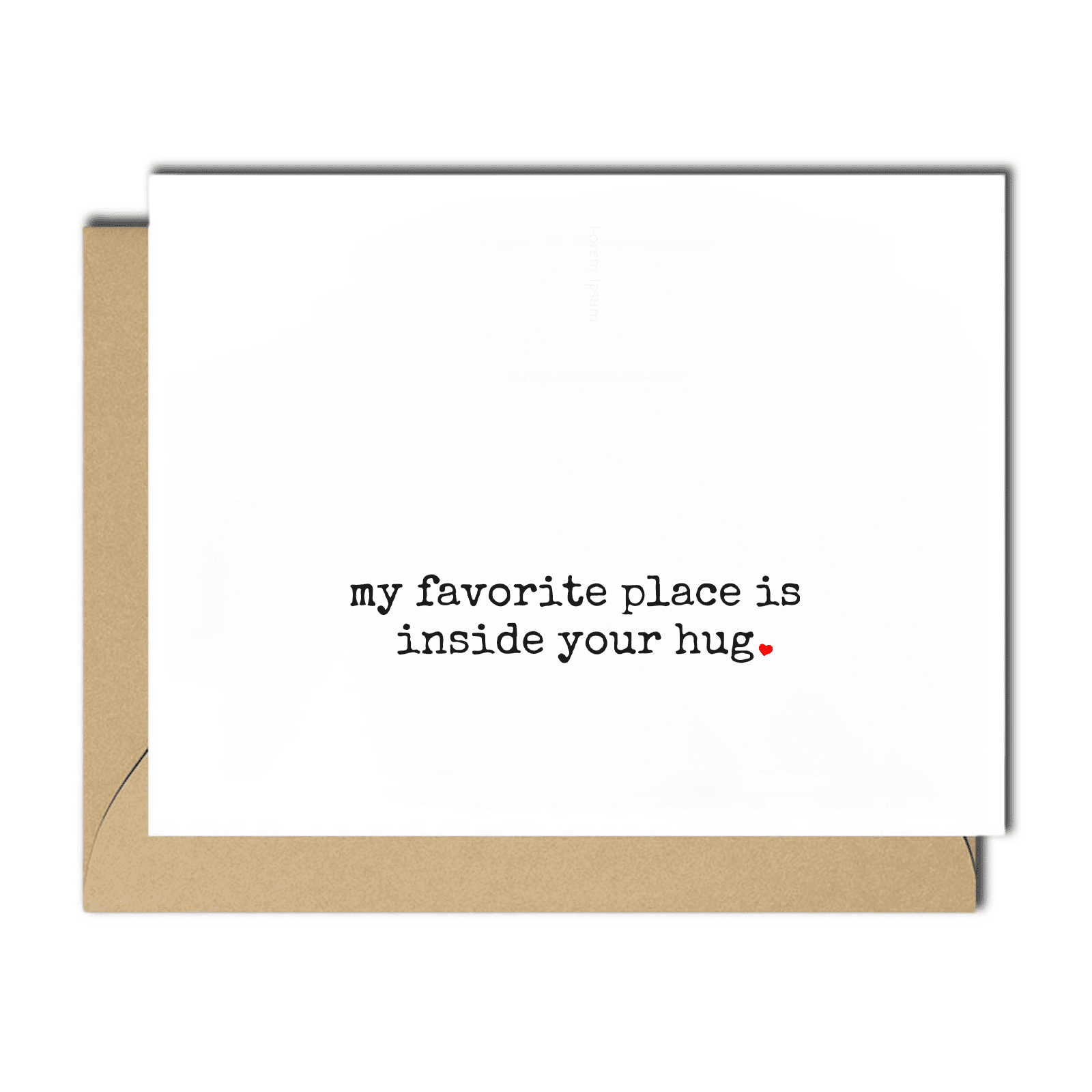 My Favorite Place is Inside Your Hug Greeting Card - Heartfelt Note for ...