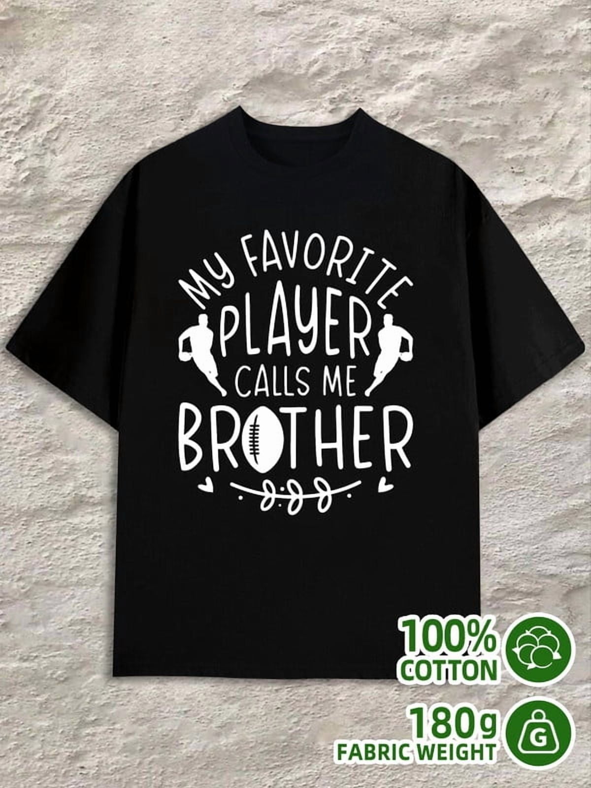 Favorite Player Brother men's 180G 100% Cotton black Fashion Unisex ...