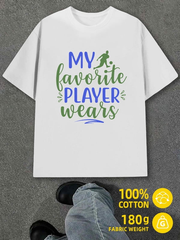 Favorite Player for men white 180G 100% Cotton Regular fit,casual wear ...