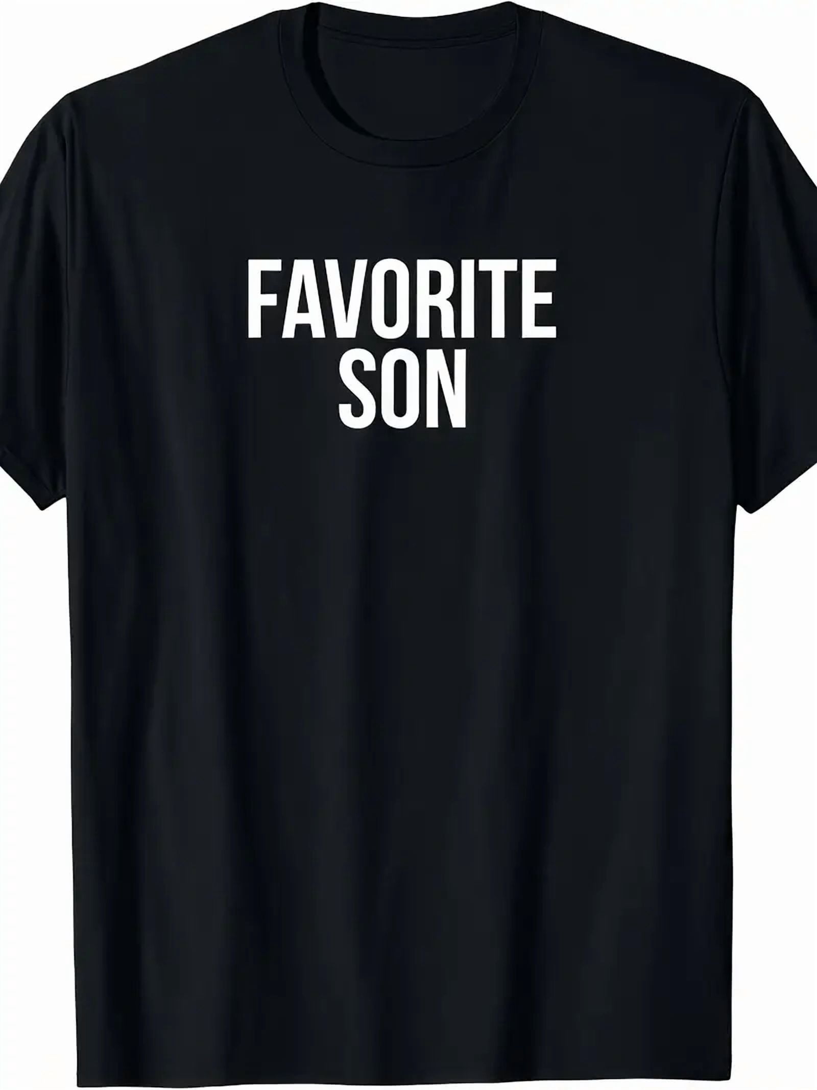 Favorite Son Funny Family Prank T-Shirt - Heavyweight 100% Cotton Crew ...