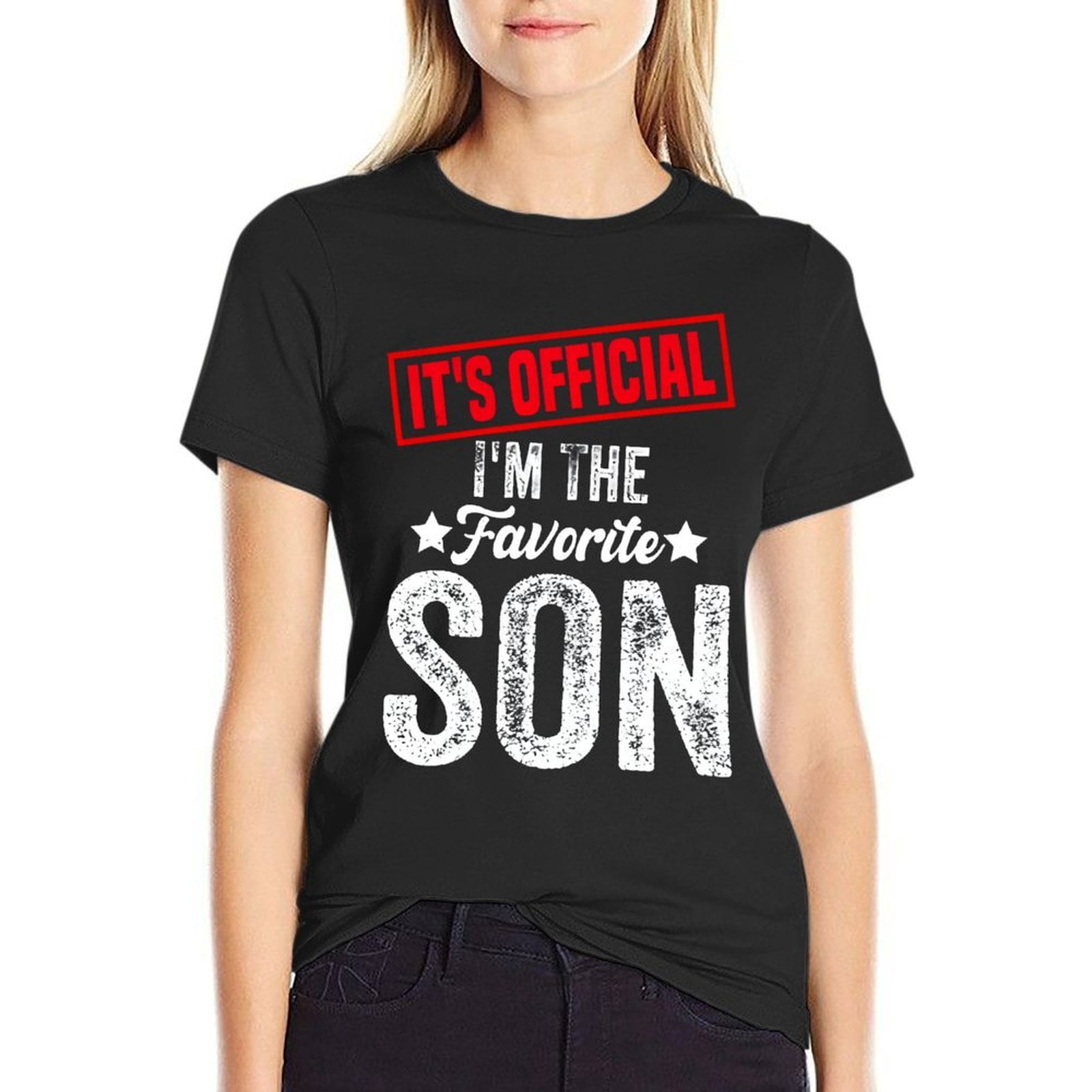 Favorite Son Women’s Short Sleeve Cotton T-Shirt HD Graphic Printed Tee ...