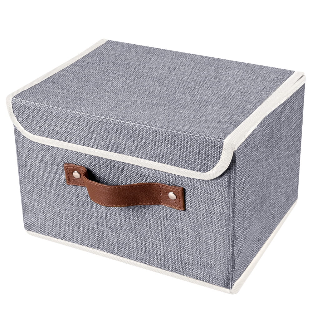 Favory 2-Pack Foldable Storage Bins with Lids - Fabric Collapsible ...