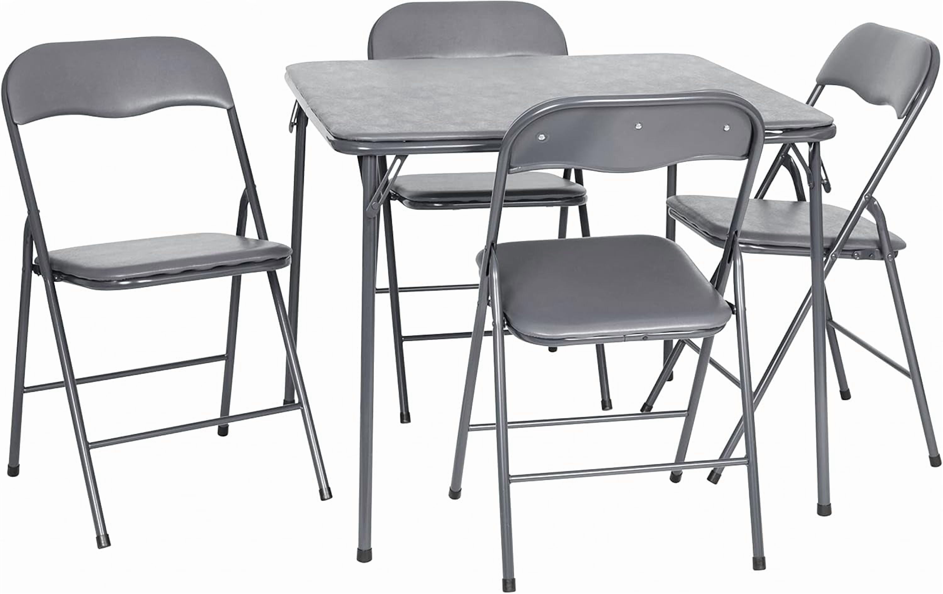 Favory 5-Piece Multipurpose Folding Card Table and Chairs Set for 4 ...