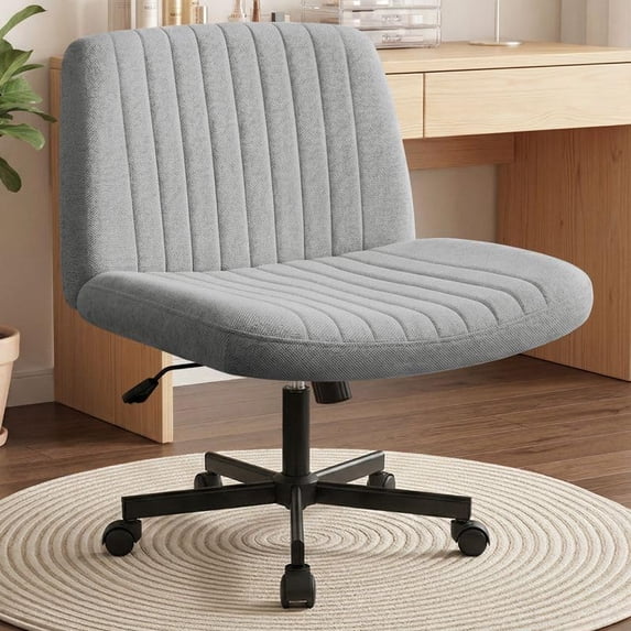 Favory Criss Cross Chair Wheels Wide Cross Legged Office Desk Vanity ...