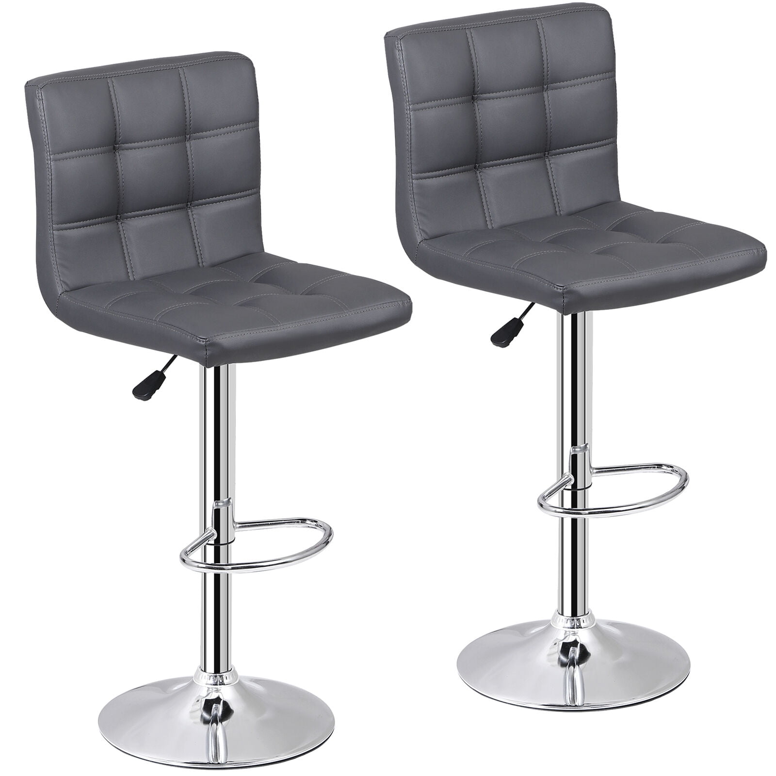 Favory Large Bar Stools Set of 2- Counter Chairs Adjustable Counter ...