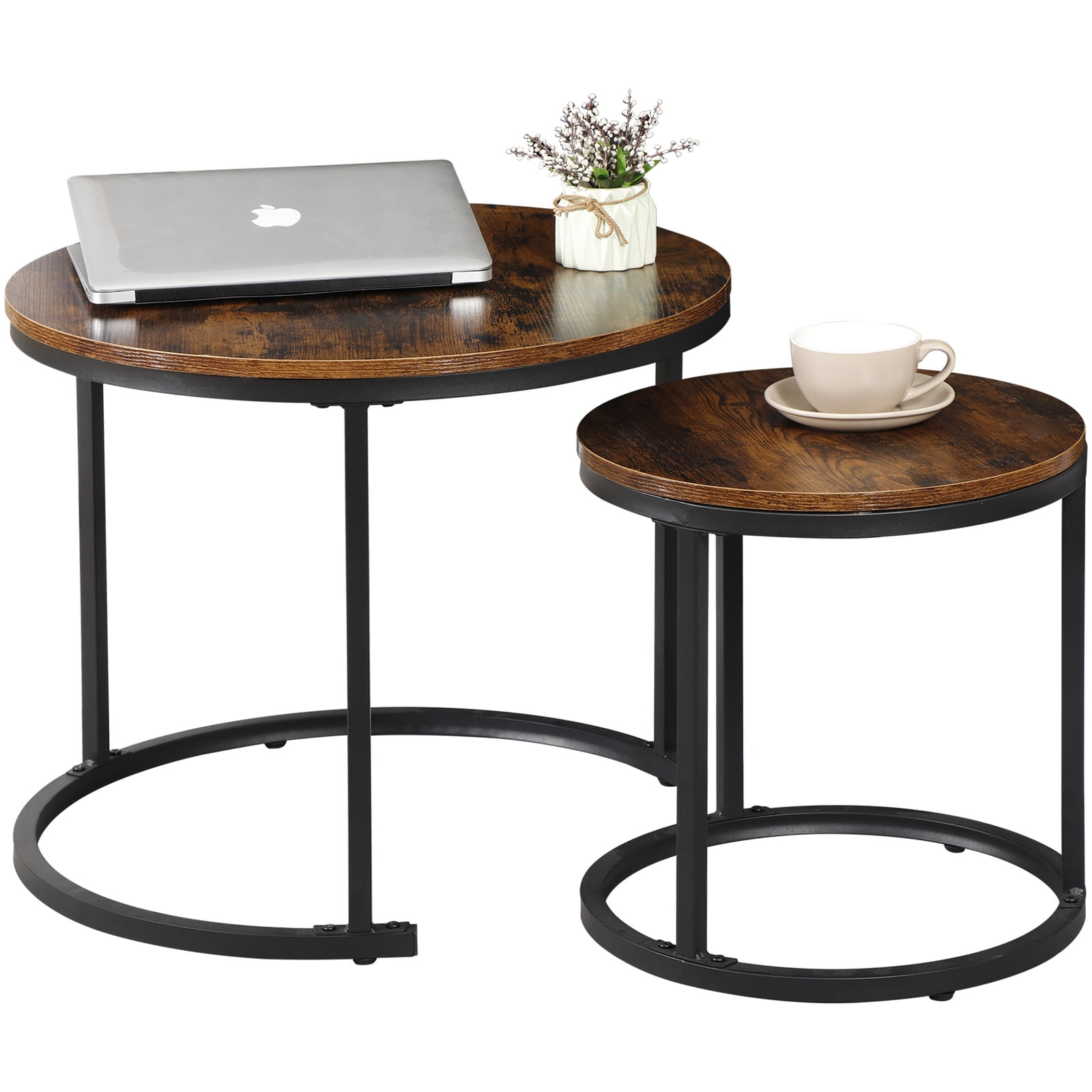 Favory Side Coffee Tables Nesting Coffee Table Set of 2 for Living Room ...
