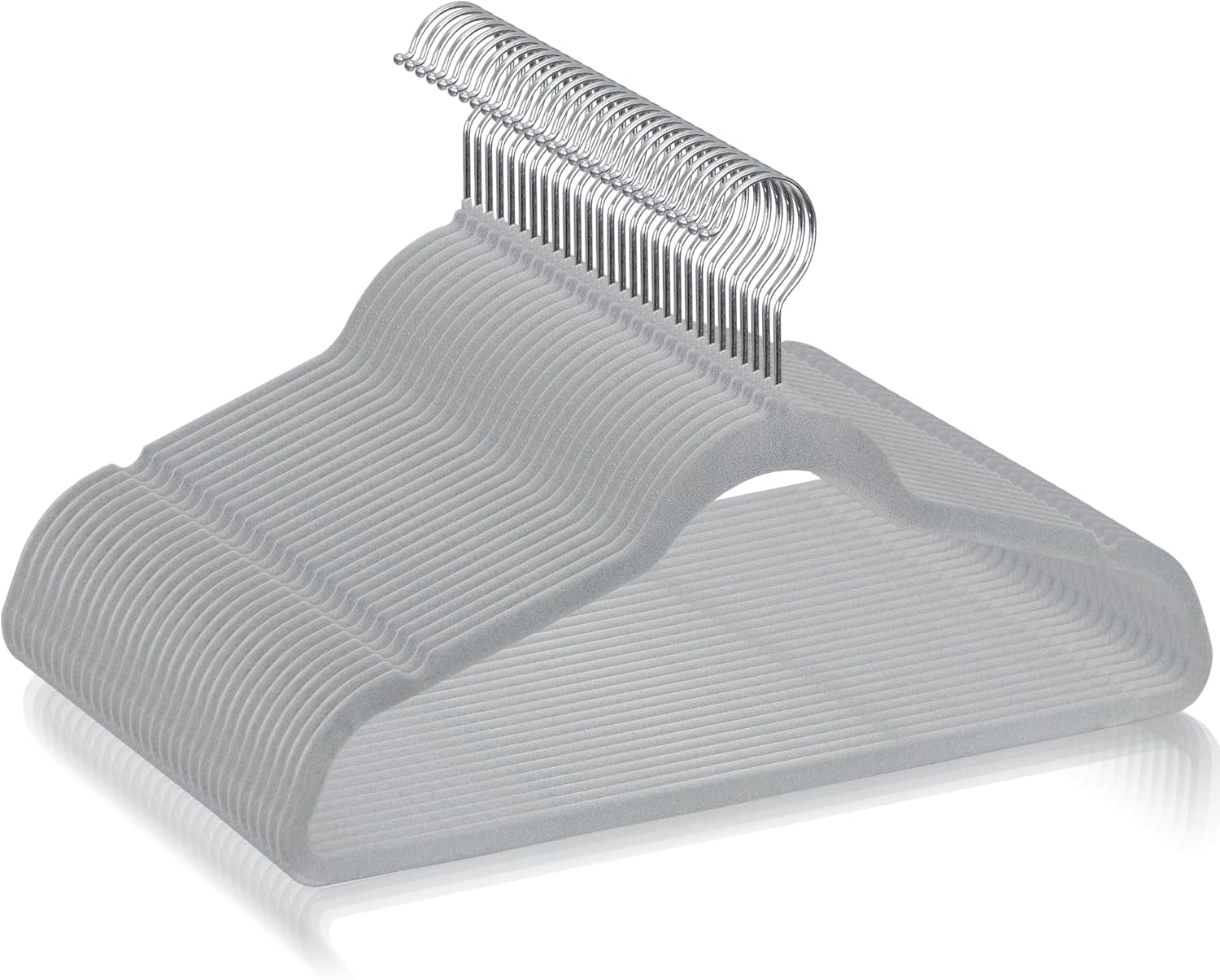 Favory Velvet Hangers 100 Pack, Non-Slip Clothes Hangers, Suit Hangers with Shoulder Notches ...