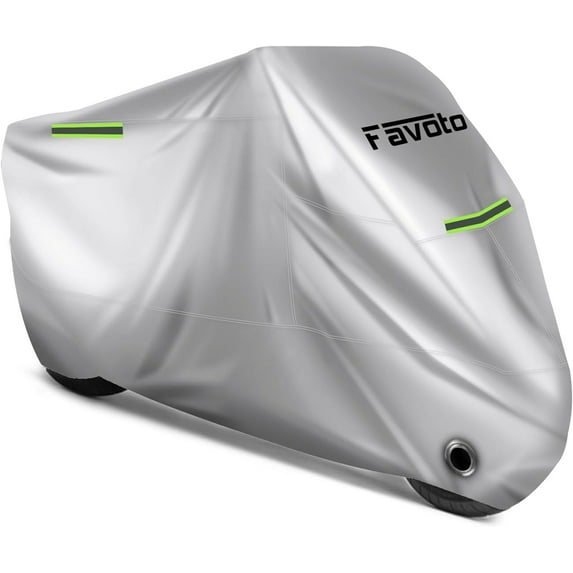 Favoto Motorcycle Cover Waterproof Outdoor - Cool Silver Color UV ...