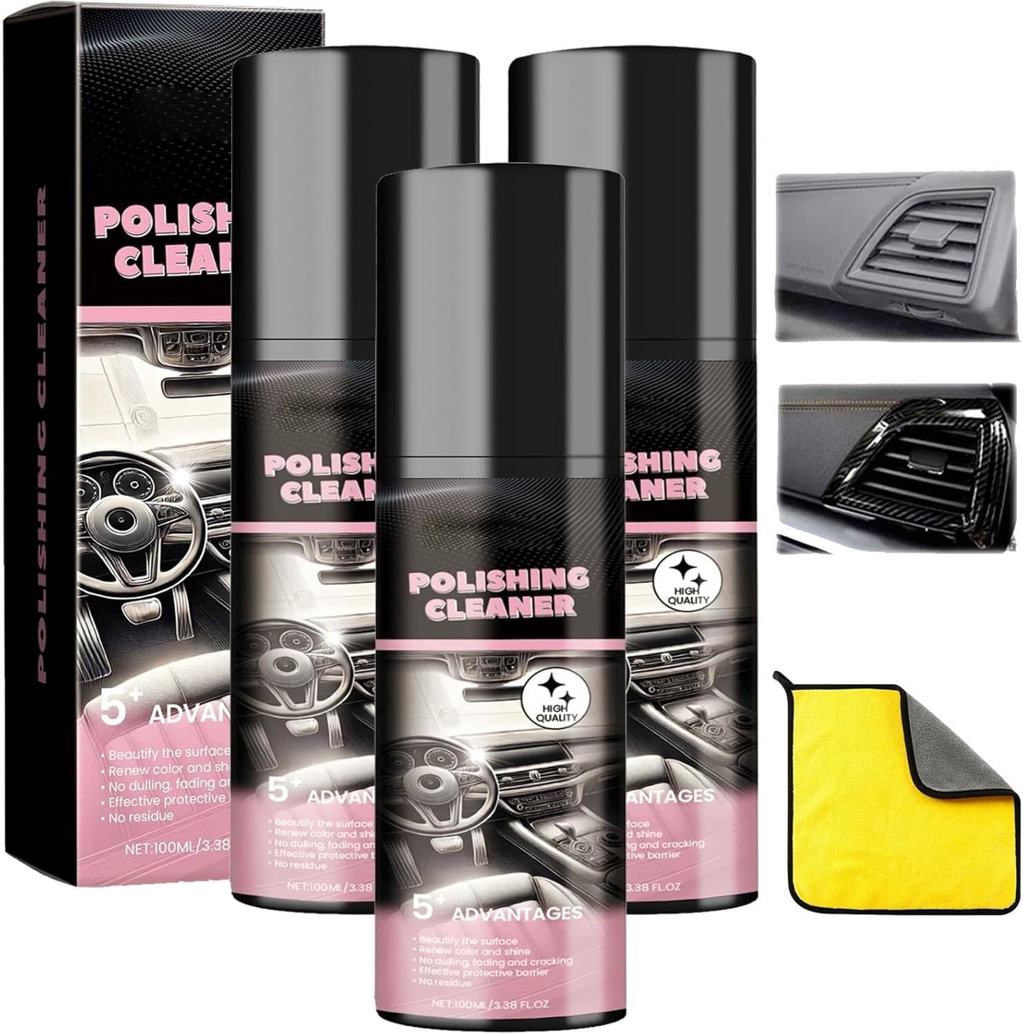 Favourcy Car Interior Protectant Spray, Favourcy 2025 New Polishing ...