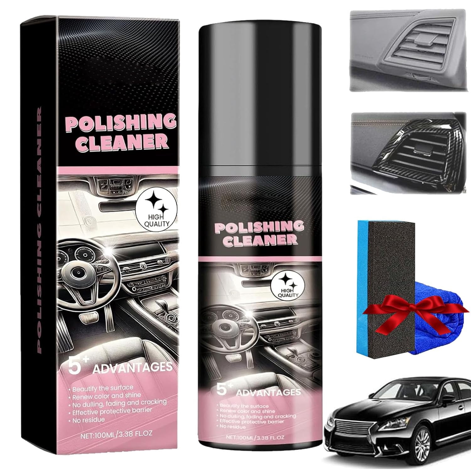 Favourcy Car Interior Protectant Spray, Favourcy Polishing Cleaner Car ...