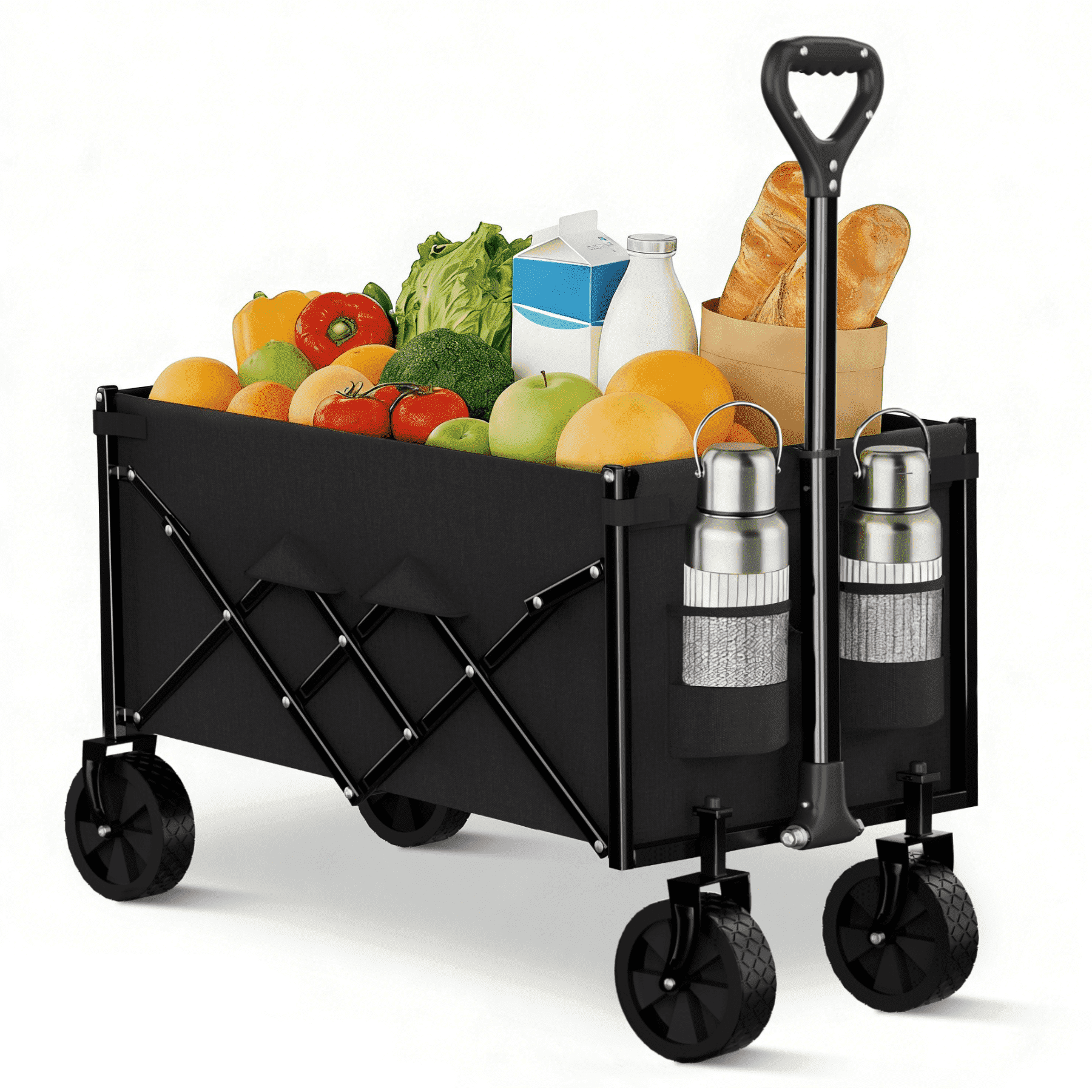 Favoyard Collapsible Wagon, Portable Folding Wagon with All-Terrain ...