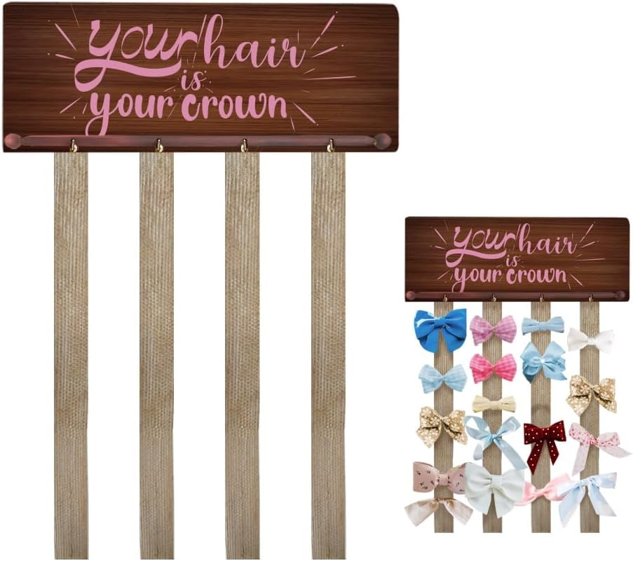 Faw Hair Bow Holder Organizer Storage Wall Decor Hair Clips Headband ...