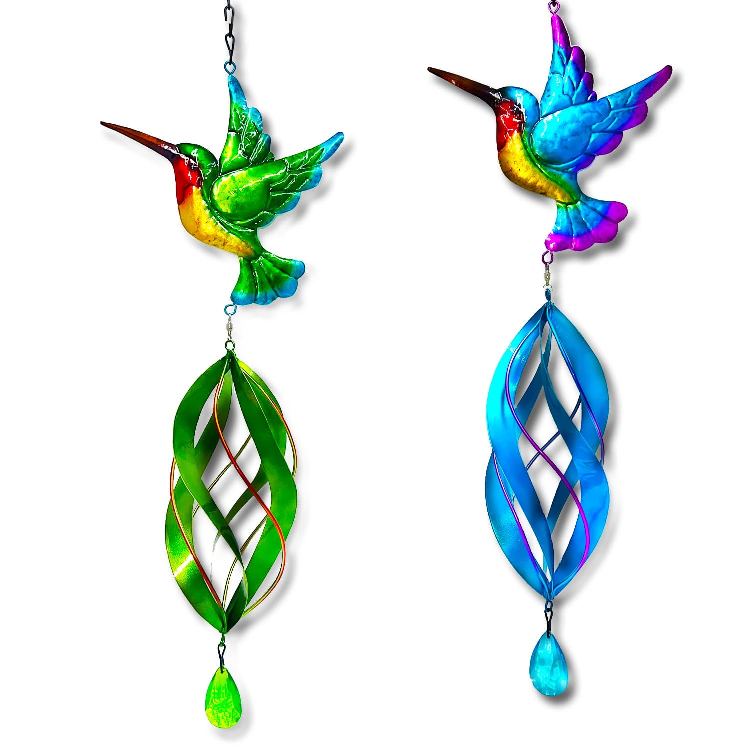 Fawgold Wind Spinner Hummingbird Kinetic Wind Spinners Metal ...