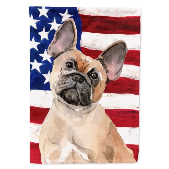 Fawn French Bulldog Patriotic Garden Flag - Walmart.com