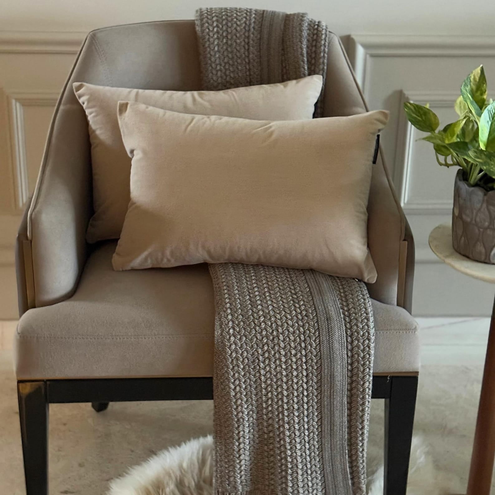 Fawn Luxury Lumbar Pillow Cover 14"x20" | Pack of 2 Modern Velvet ...