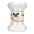 Fawn Pug Puppy Bone Shaped Treat Jar - Walmart.com