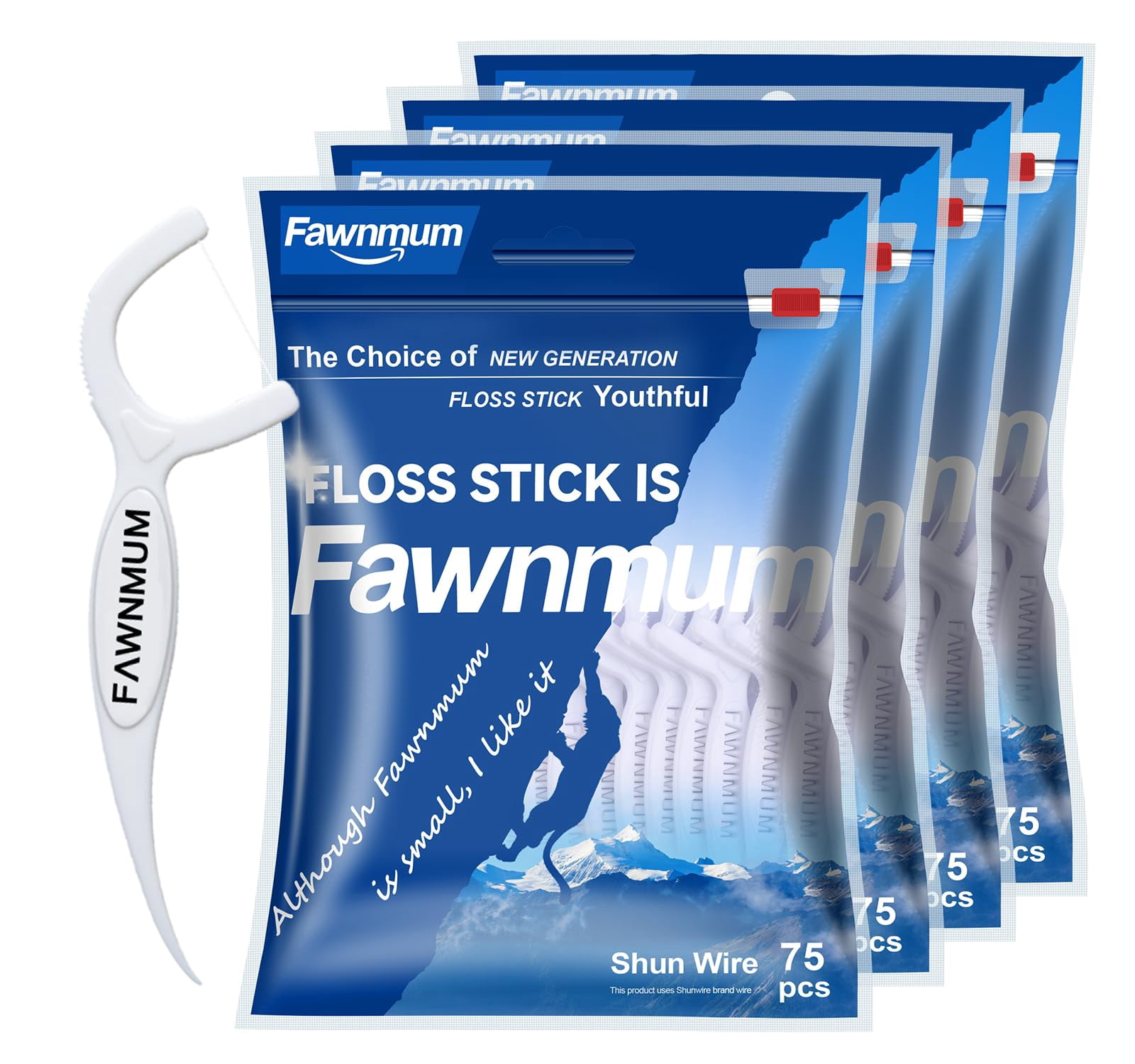 Fawnmum 300 Count Dental MSF2 Floss Picks - Thorough Teeth Cleaning ...