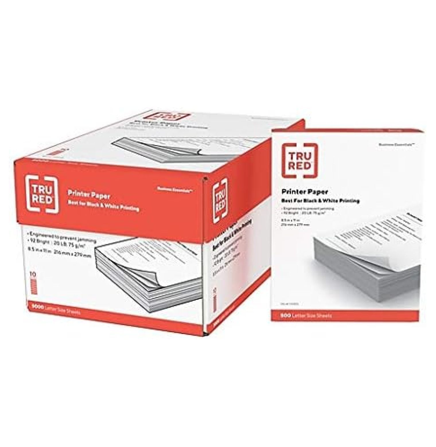 Fax Machine Carton, Letter Size, Acid , 92 Bright, 20 lb, White, 5000 ...