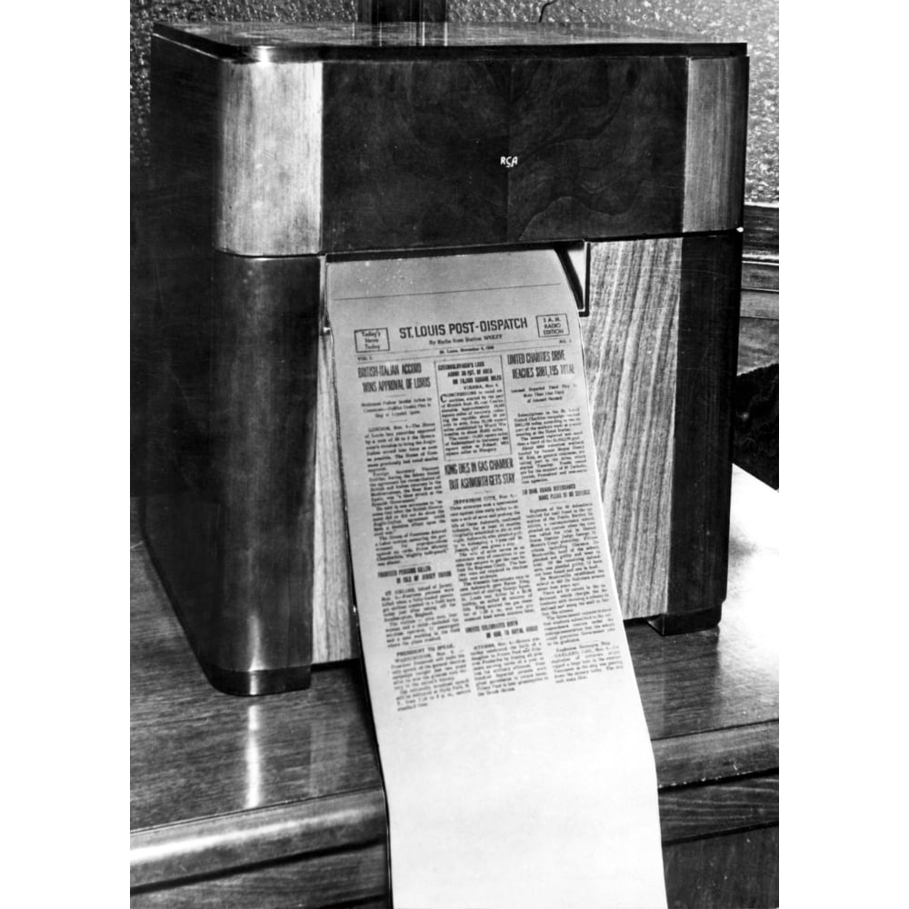 Fax Machine--First Daily Newspaper Sent By Radio. St Louis History (24 ...